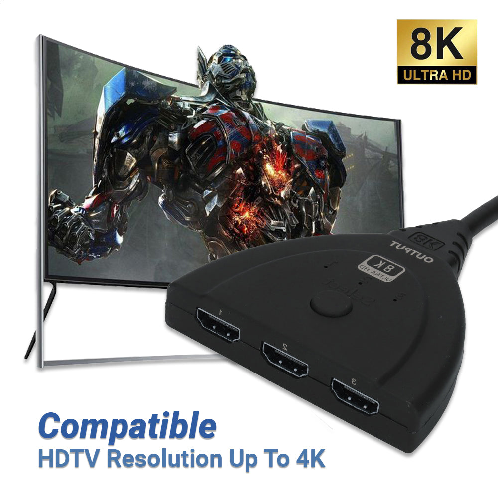 Enhance Your Home Entertainment with XIBUZZ™ HDMI 2.1 Switch 8K!